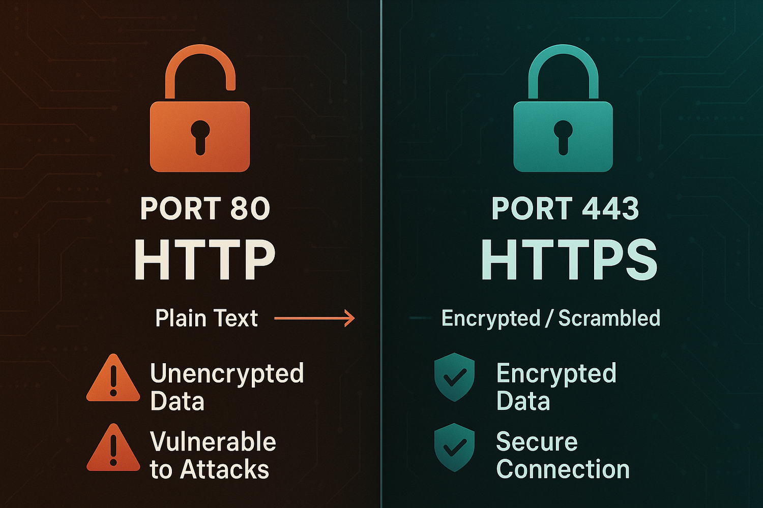 Port 80 (HTTP) vs Port 443 (HTTPS) – Trustico® Online Security